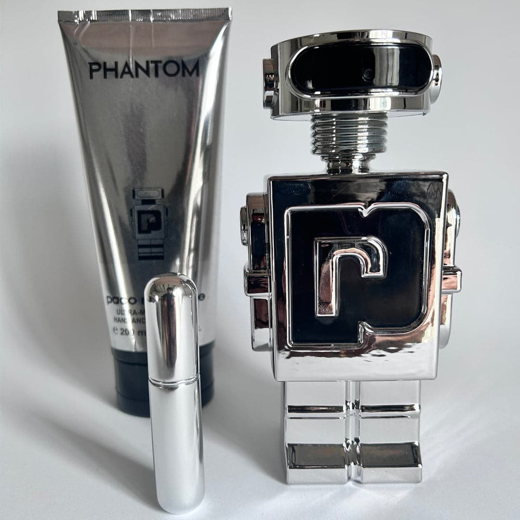 Set Perfume Phantom Paco + Crema Corporal + Perfumero – Baruch Distribución